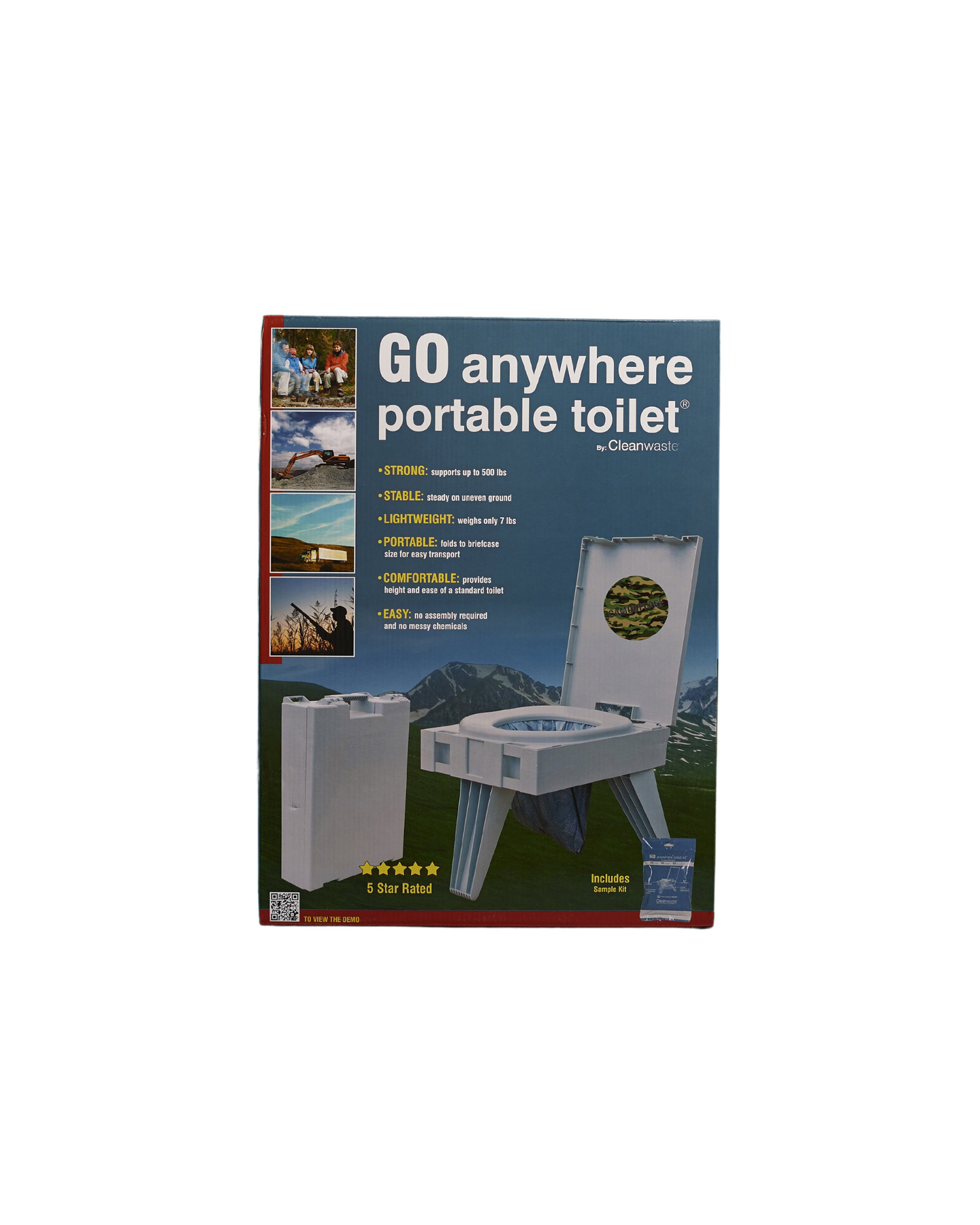 Cleanwaste GO Anywhere Portable Toilet®/The PETT® – TrekNExplore